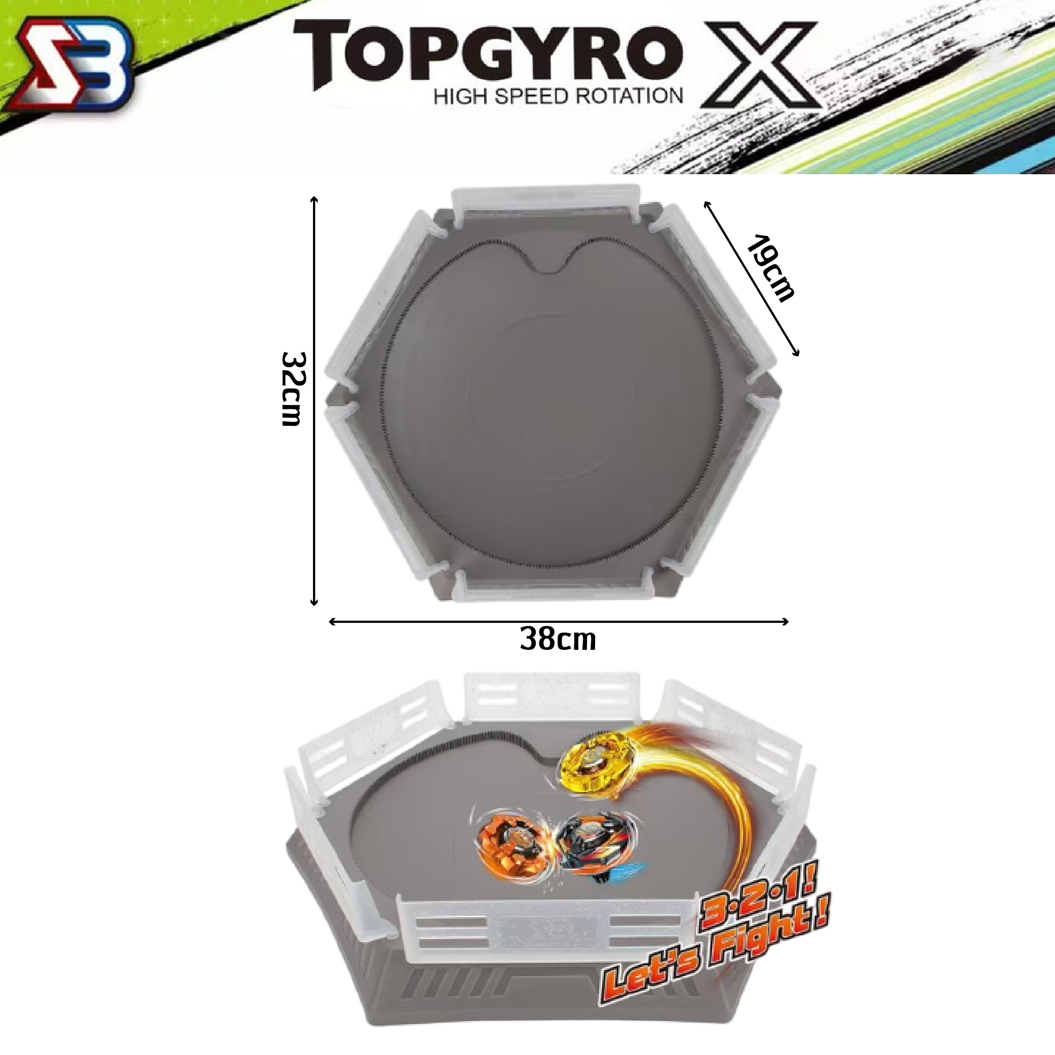 สนามแข่งเบย์เบลด TOPGYRO X ลูกข่าง Beyblade สำหรับแข่ง เพิ่มความสนุกในการเล่น ของเล่นสําหรับเด็ก ...