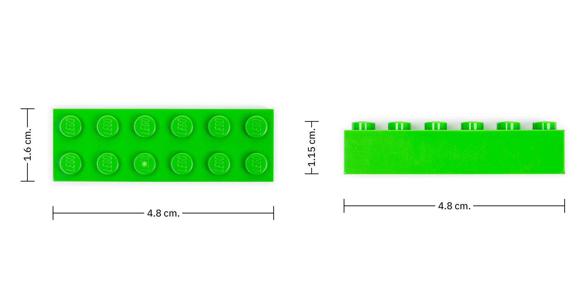 ชิ้นส่วน อะไหล่ เลโก้ Lego Part, No. 2456, Brick 2 x 6, (4181144 ...