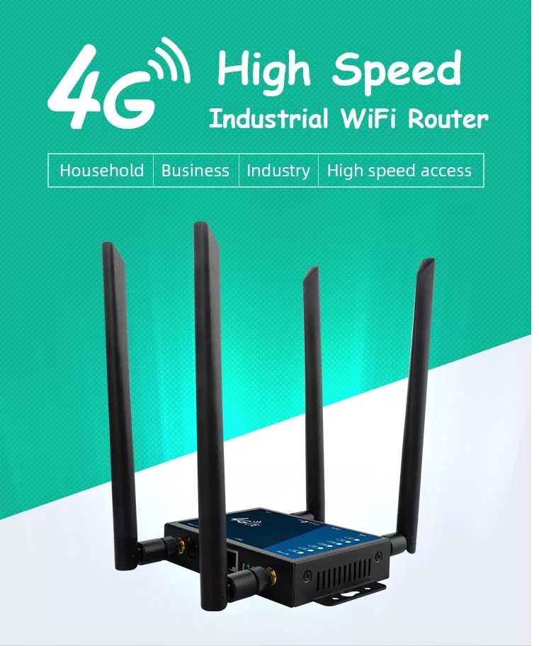 4G Wifi Router 300Mbps Industrial WiFi 4 Detachable Antennas SMA Port ...