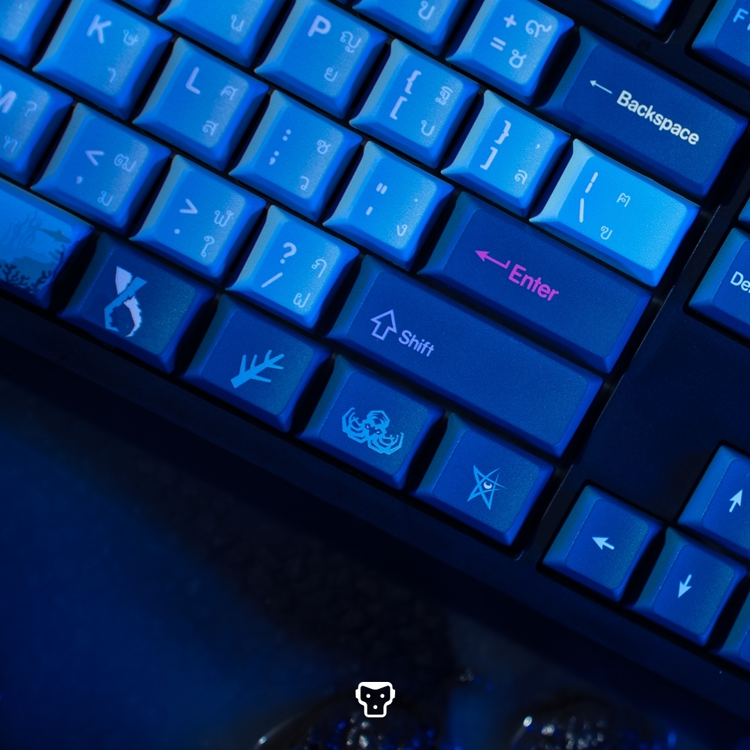 [สินค้าประกันศูนย์ 1 ปี] SARU คีย์บอร์ดเกมมิ่งบลูทูธ-ไร้สาย KX-88 Deep Sea TKL Keyboard มาพร้อม ...