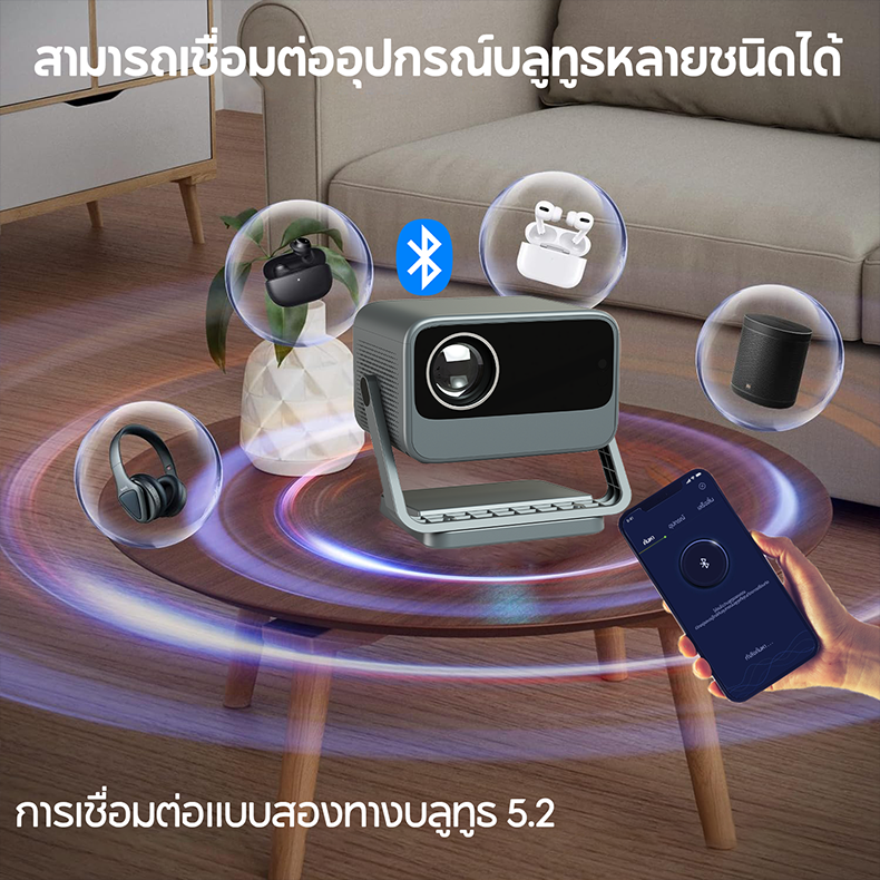 FUNFOOX REVO+Screen โปรเจ็กเตอร์ projector 4K/1080p 8500 lumens wifi ...