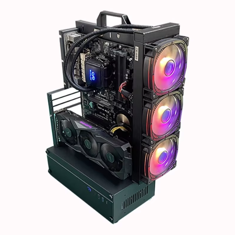 เคสแบบเปิด Open Type Computer Case Frame Vertical Chassis Shelf ATX MOD ...