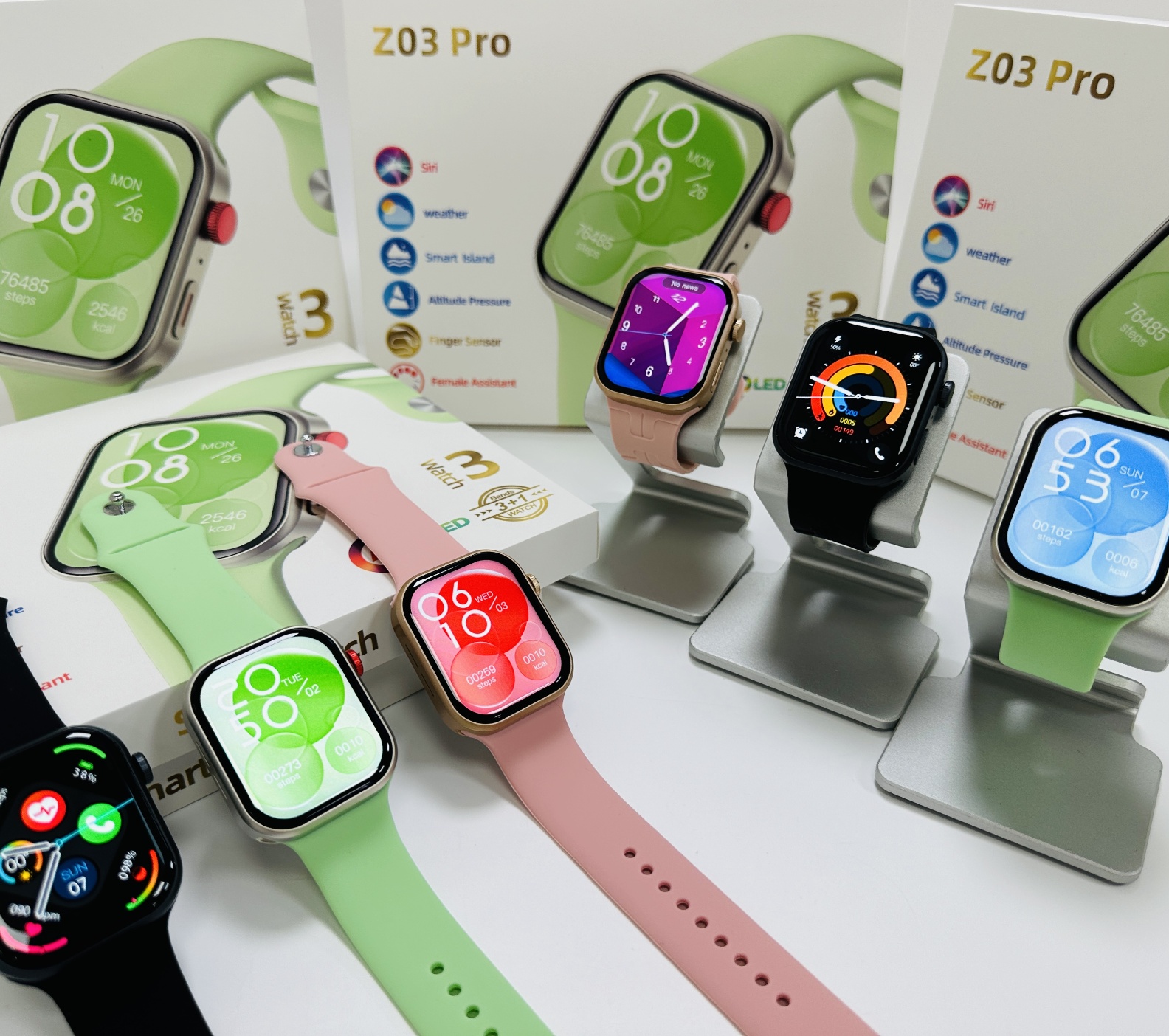 Smartwatch Z03 Pro WATCH FIT 3 รุ่นเดียวกัน Waterproof รองรับภาษาไทย ...