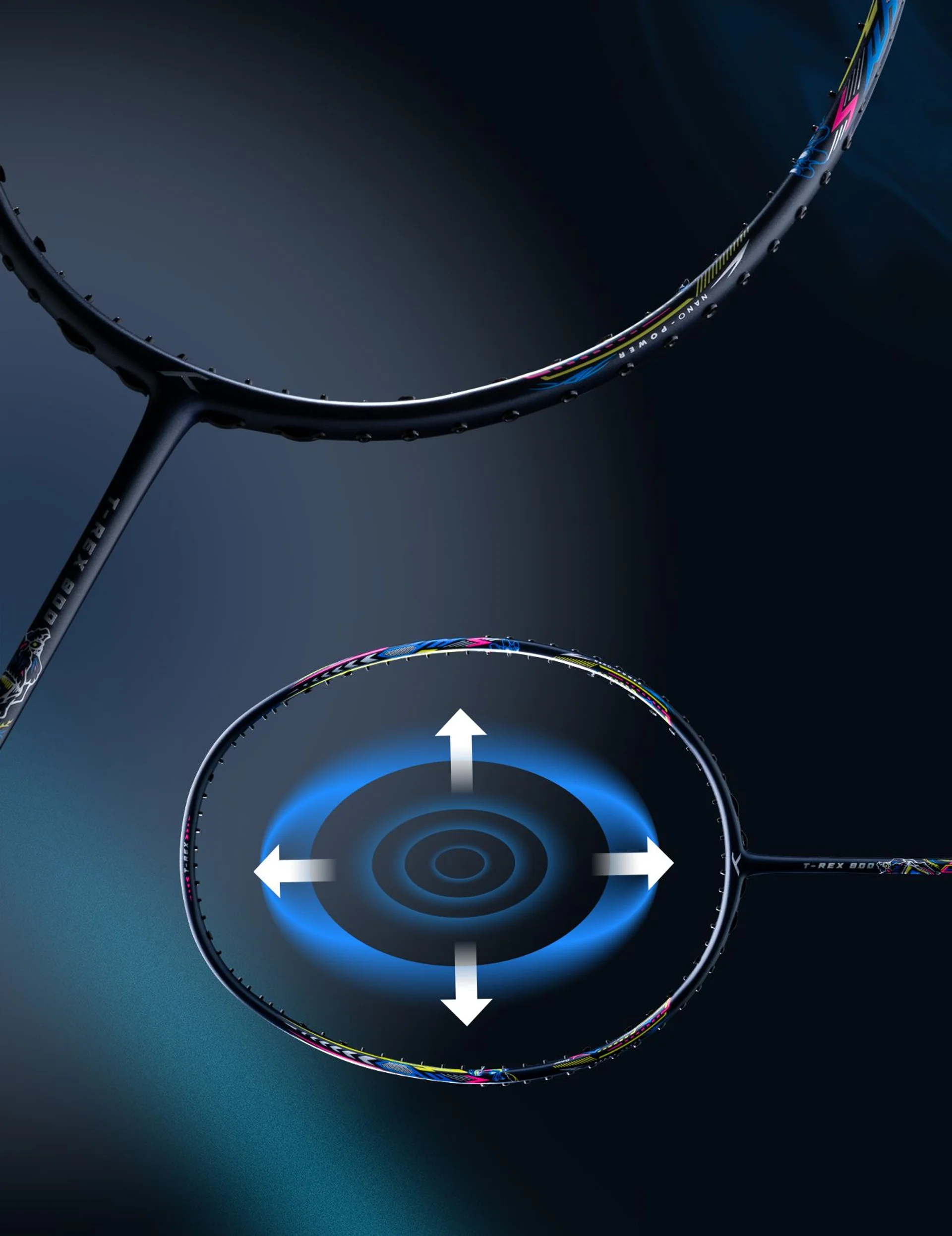 Hundred ไม้แบดมินตัน รุ่น T-Rex 800 ออกใหม่ แถมซอง+เอ็น+กริป ประกัน ...