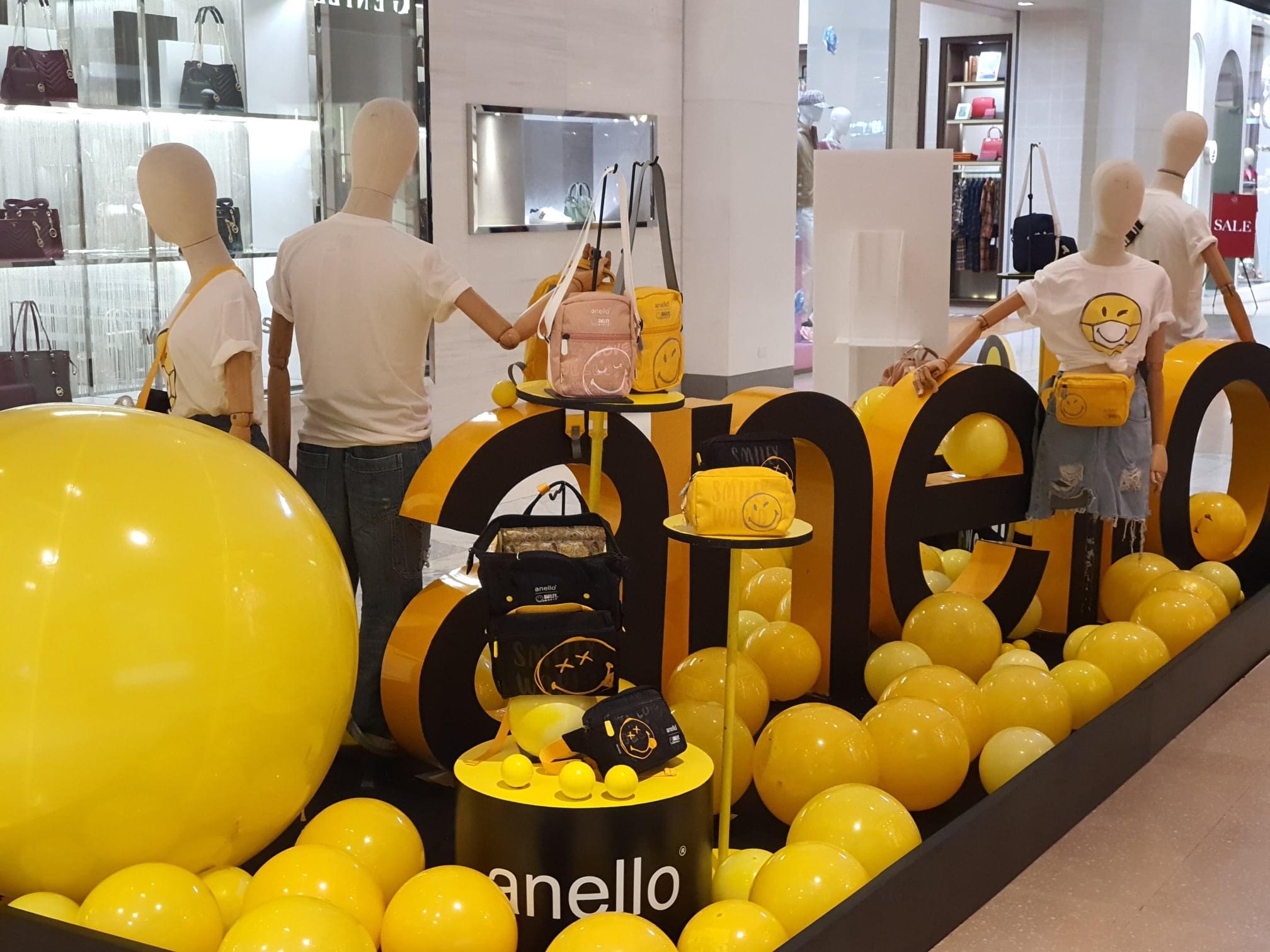 พร้อมส่ง anello x SMILEY กระเป๋าเป้แฟชั่น ช่องเยอะใส่ของได้เยอะ ผ้ากัน ...