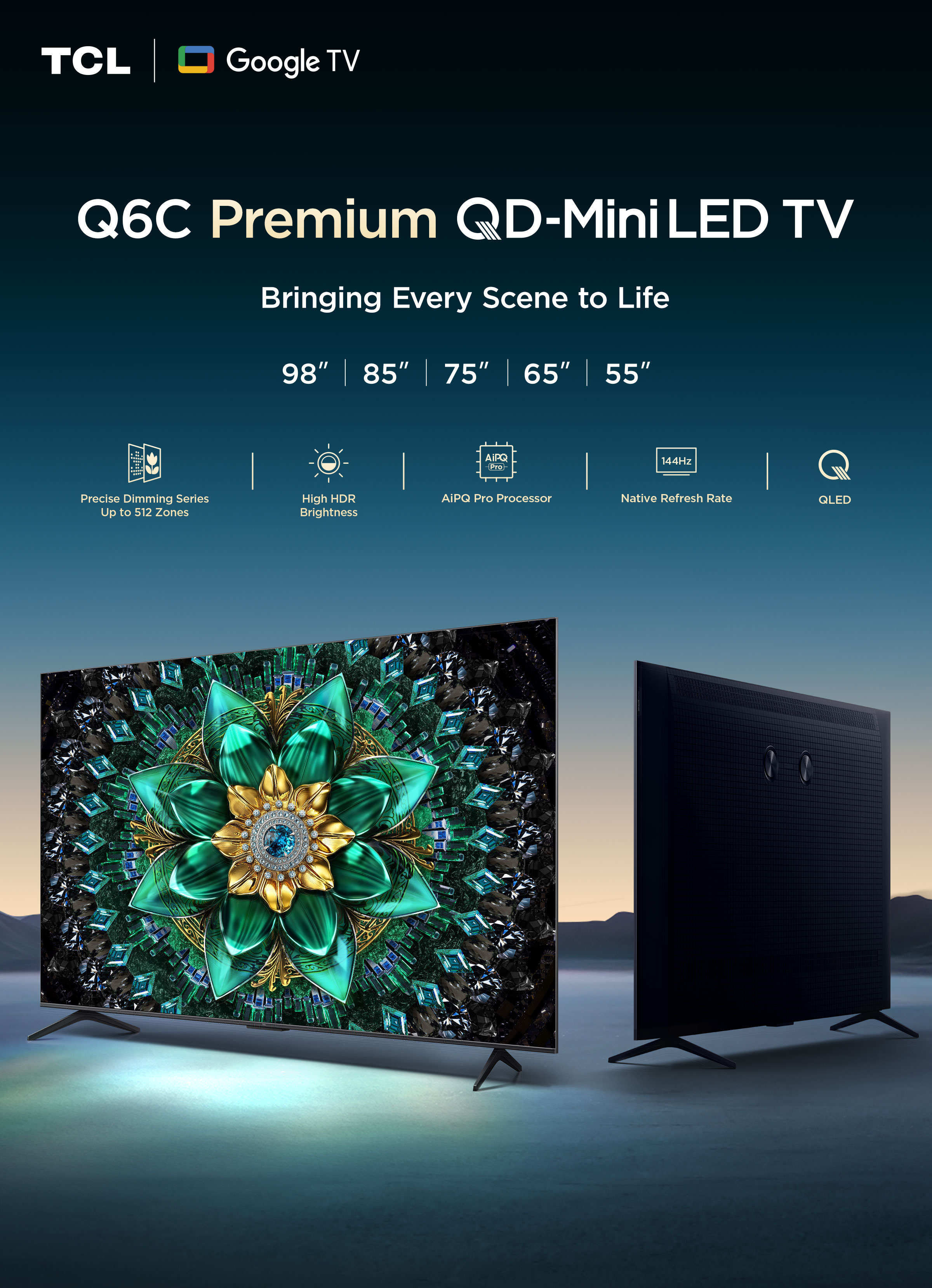[NEW 2025] TCL ทีวี 85 นิ้ว 4K Mini QLED Google TV รุ่น 85Q6C Matte HVA Panel,Gaming TV,IMAX ...