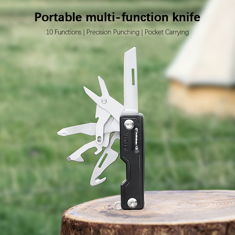 Nextool มีดพับพกพา Multi-Function Knife 10 in 1 มีดเดินป่าสแตนเลสสตีล มีดสนาม ขนาดกระทัดรัด มีด ...