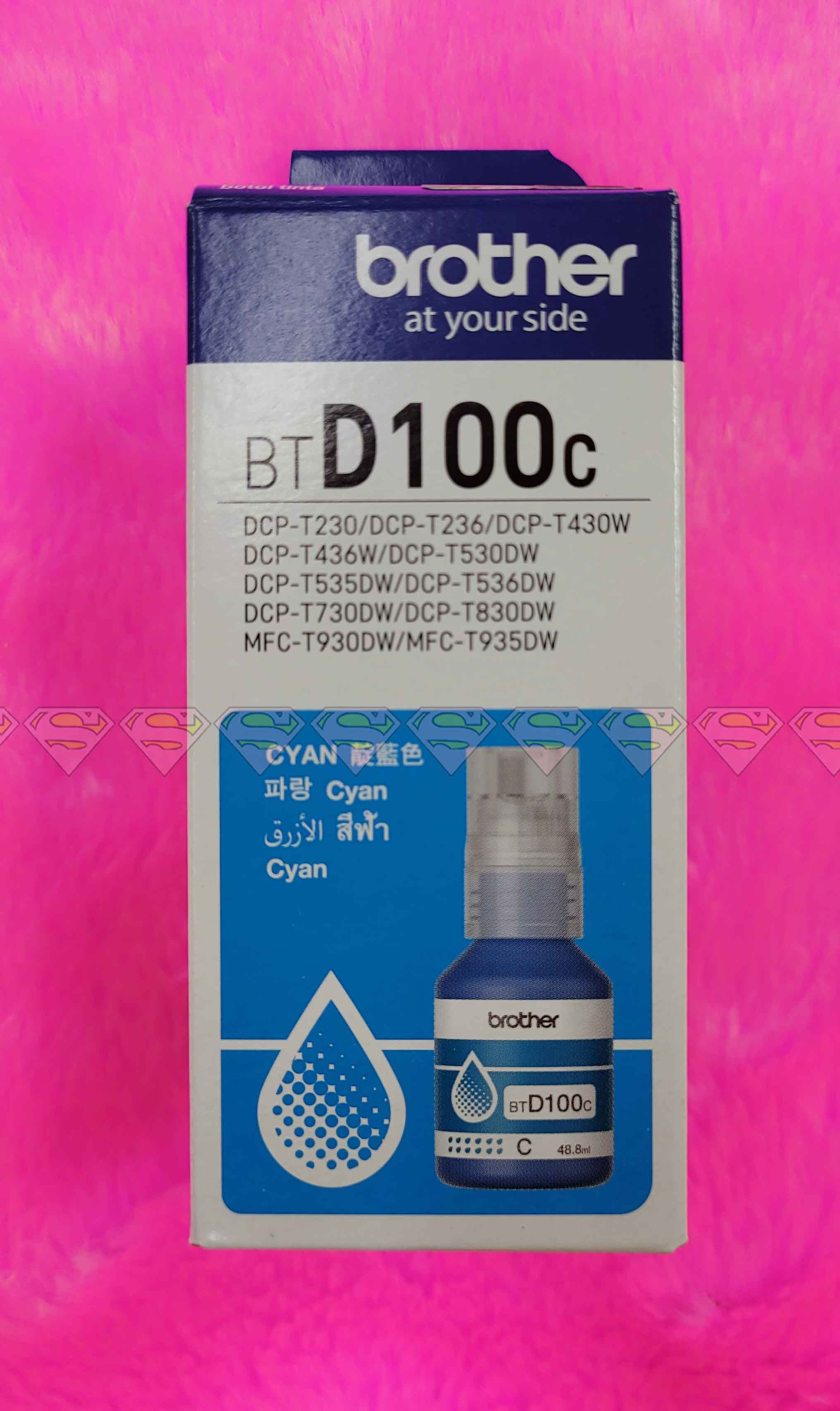 Brother BT D100 BK, C, M, Y (สีดำ, สีฟ้า, สีแดง, สีเหลือง) *หมึกบรา ...