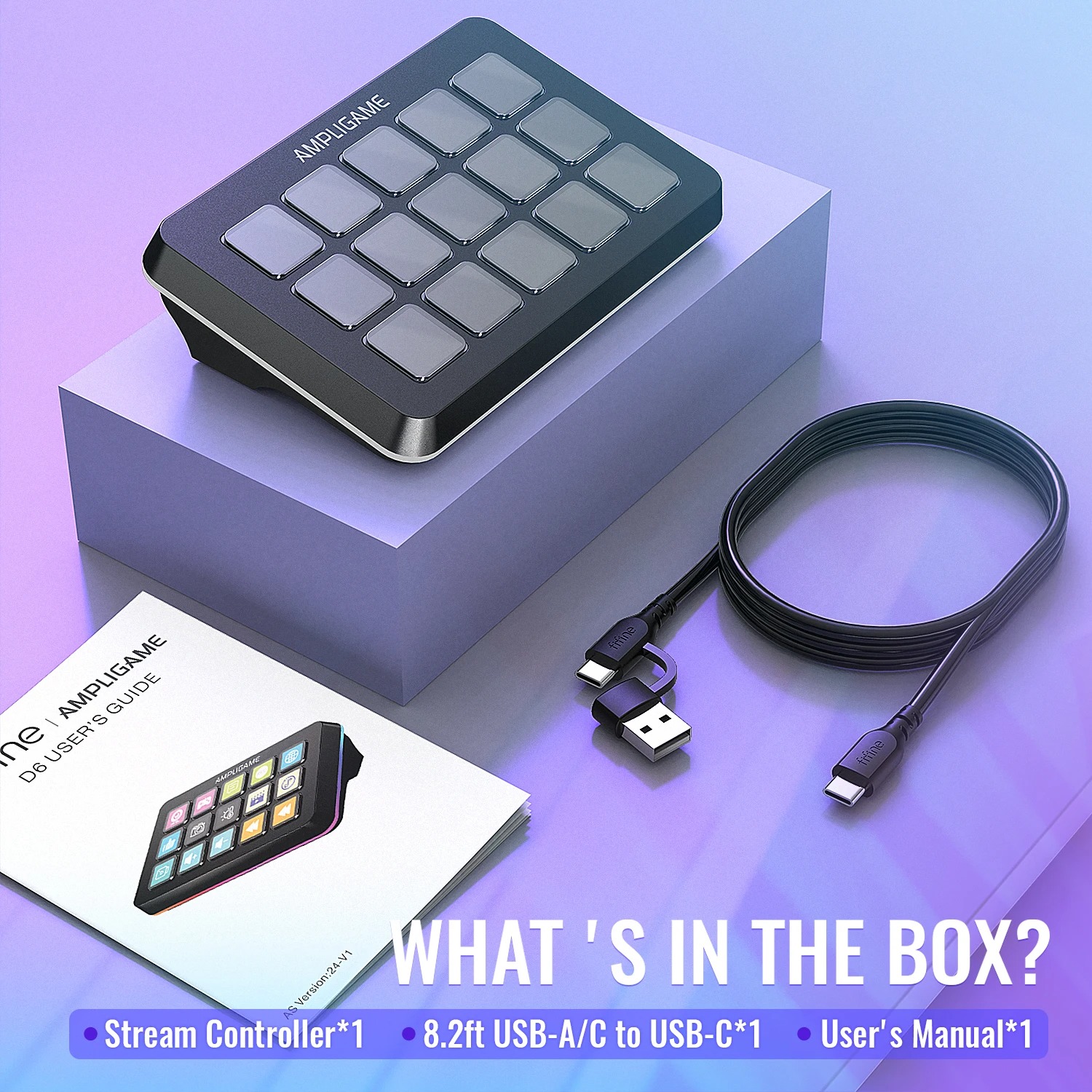 [Pre-order] FIFINE D6 2025 Stream Deck อุปกรณ์สตรีม 15 Hot Keys LCD OBS ...