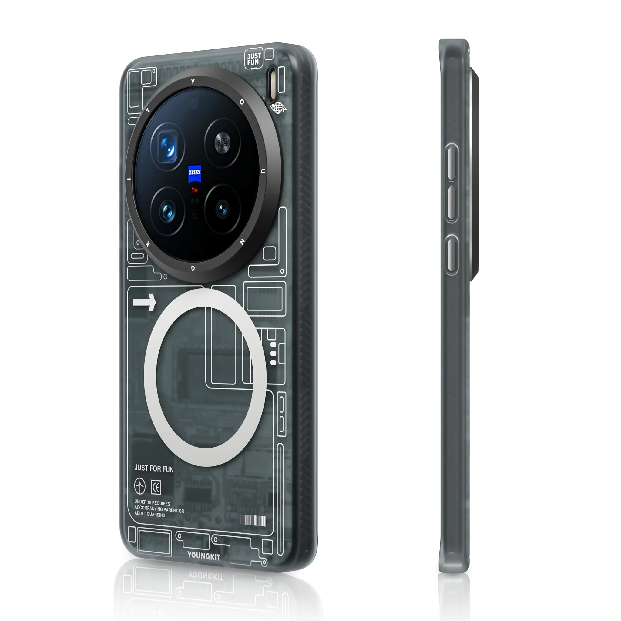 Youngkit เคสแม่เหล็ก Vivo X200 Pro / X200 Ultra เคสลายแผงวงจร เคสชาร์จ ...