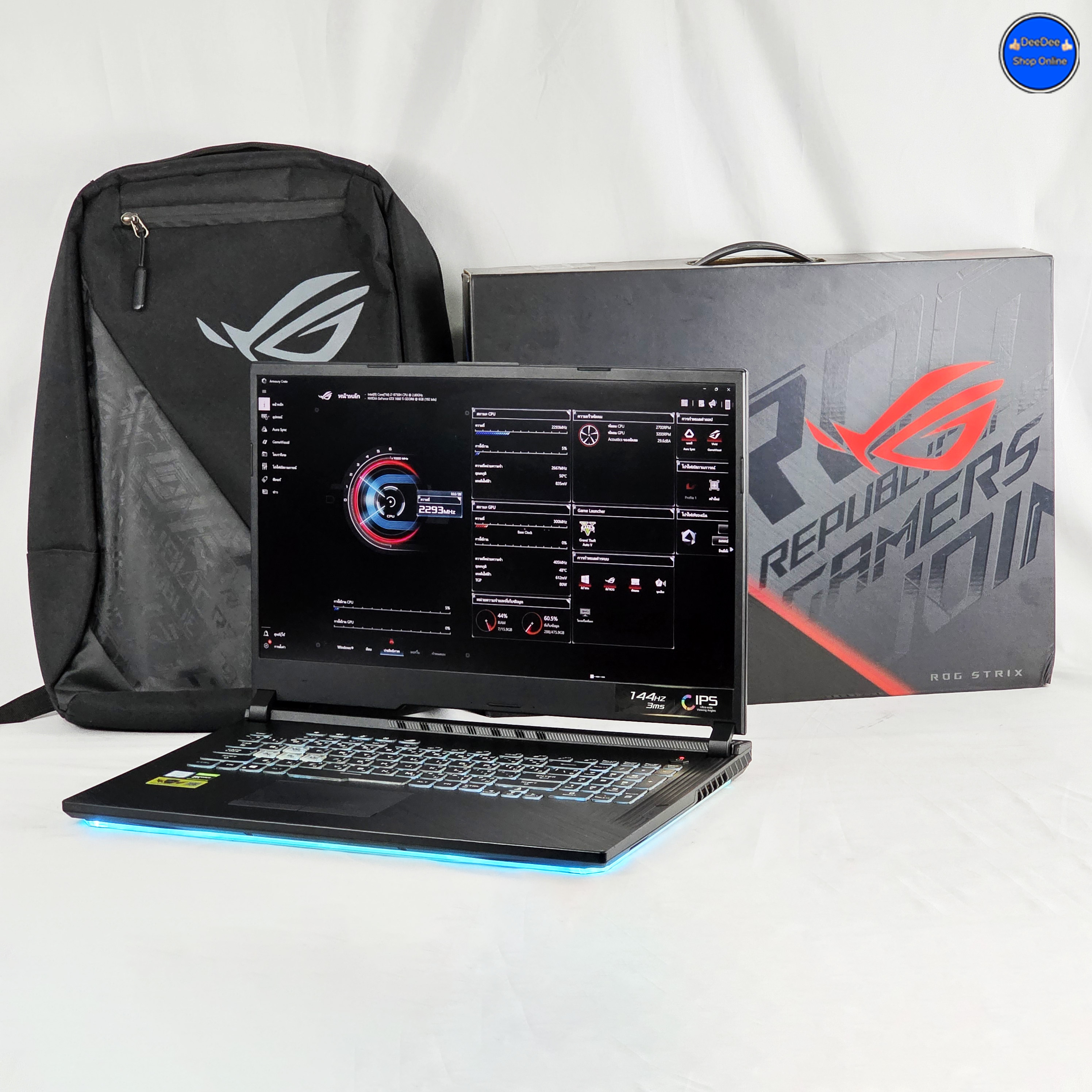 ASUS ROG Strix G731 Core i7-9750H(Gen9) จอ17นิ้ว+การ์ดจอGTX1660Ti 6GB ...
