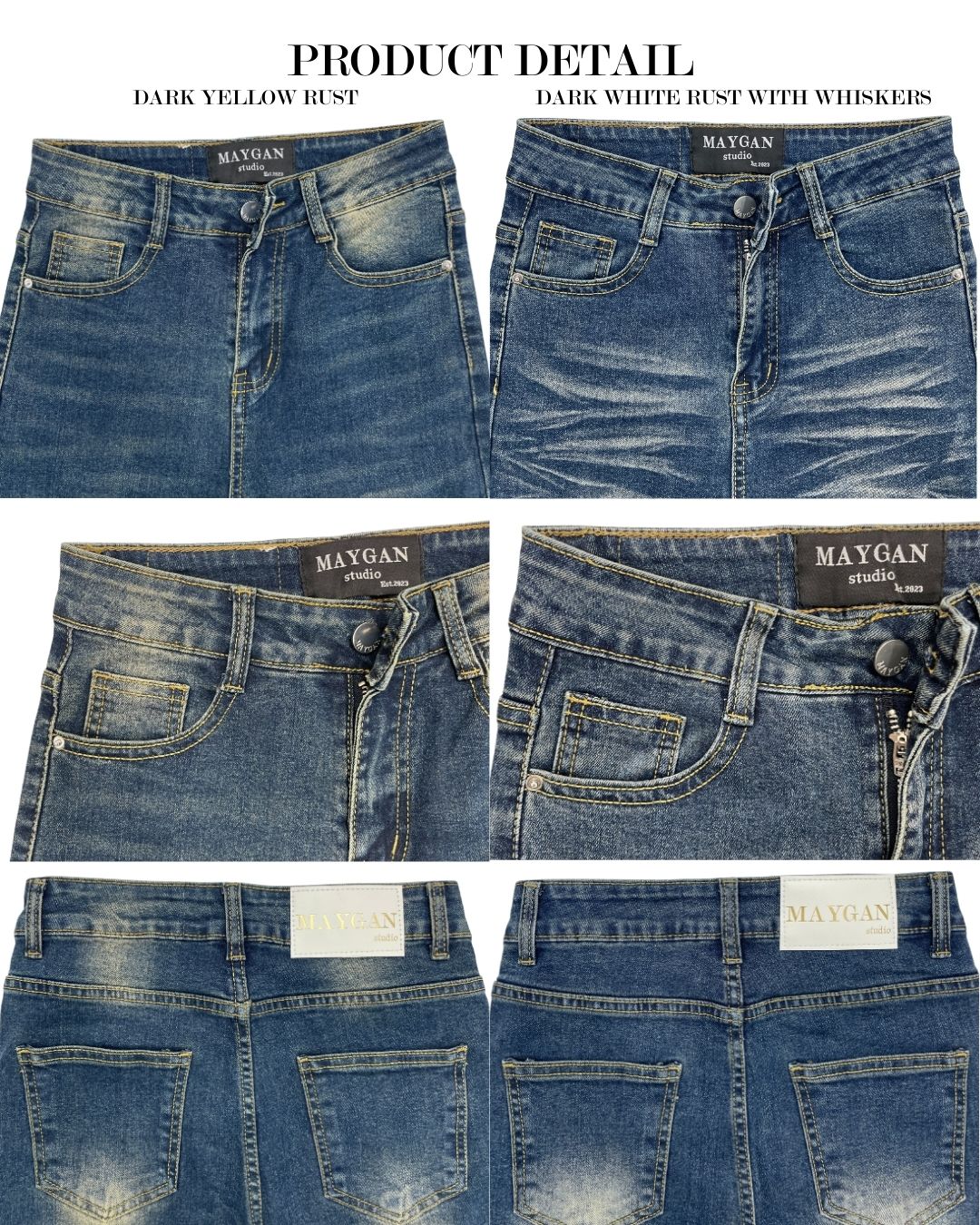 MAYGAN studio กางเกงยีนส์ขาม้า เมแกน Flare Affair Collection jeans ขา ...