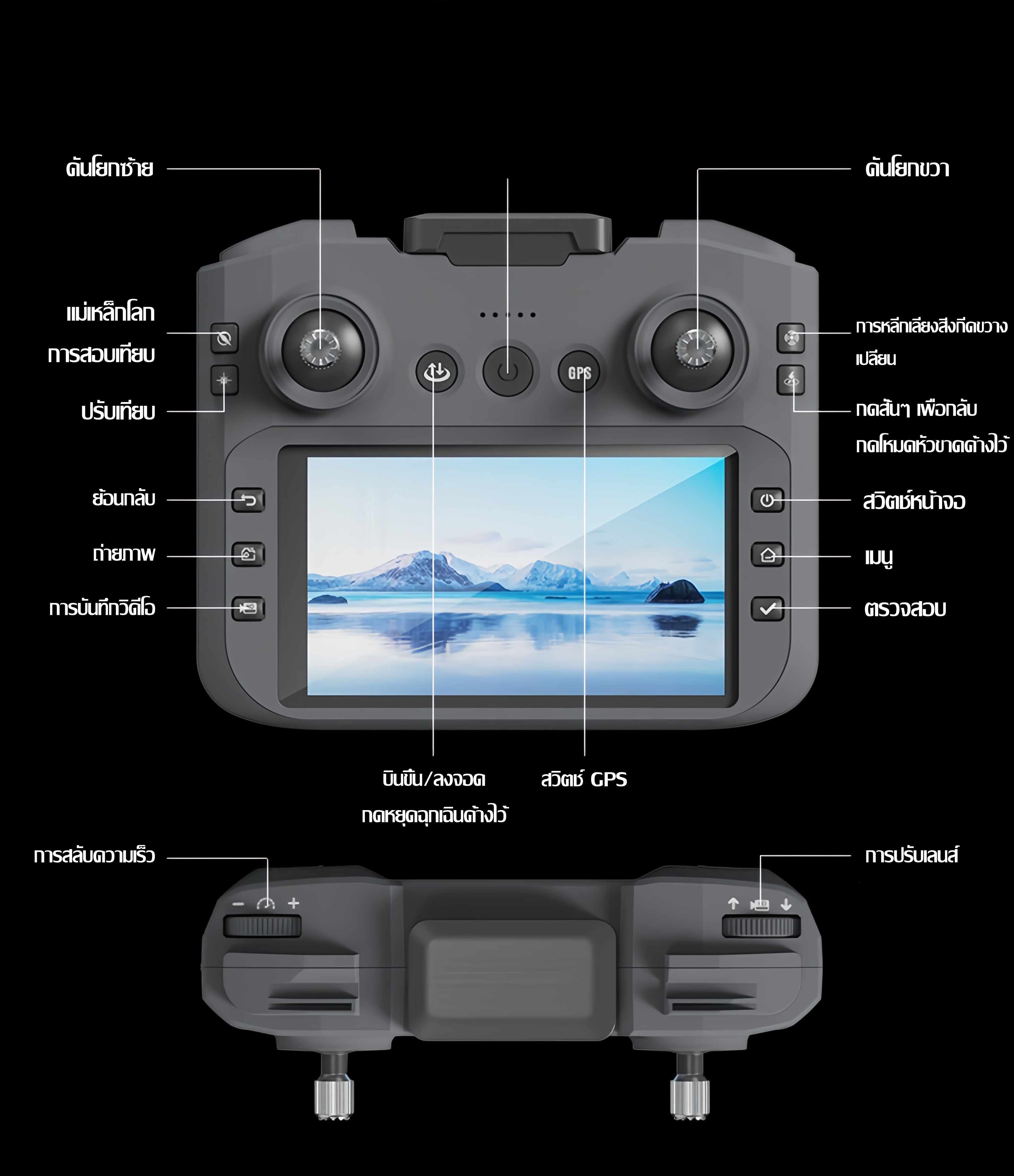 DJI โดรน S28 Pro Max พร้อมหน้าจอ 4.5 นิ้ว มอเตอร์ไร้แปรงถ่าน โดรน GPS ...