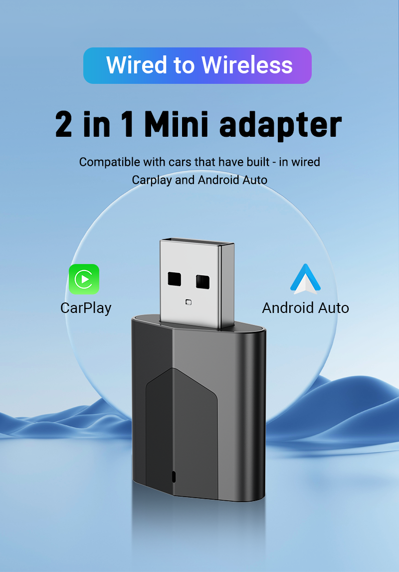 XUDA Carplay&Android Auto 2in1 Wireless Adapter Smart Mini Box WIFI การ ...
