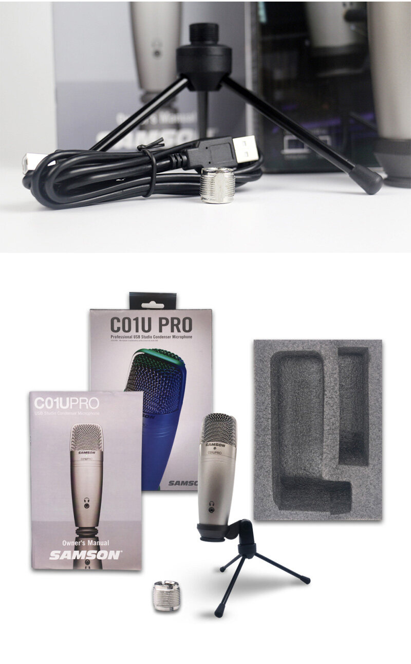 Samson C01U PRO USB คอนเดนเซอร์ไมโครโฟนบันทึกไมโครโฟนไดอะแฟรมขนาดใหญ่ ...