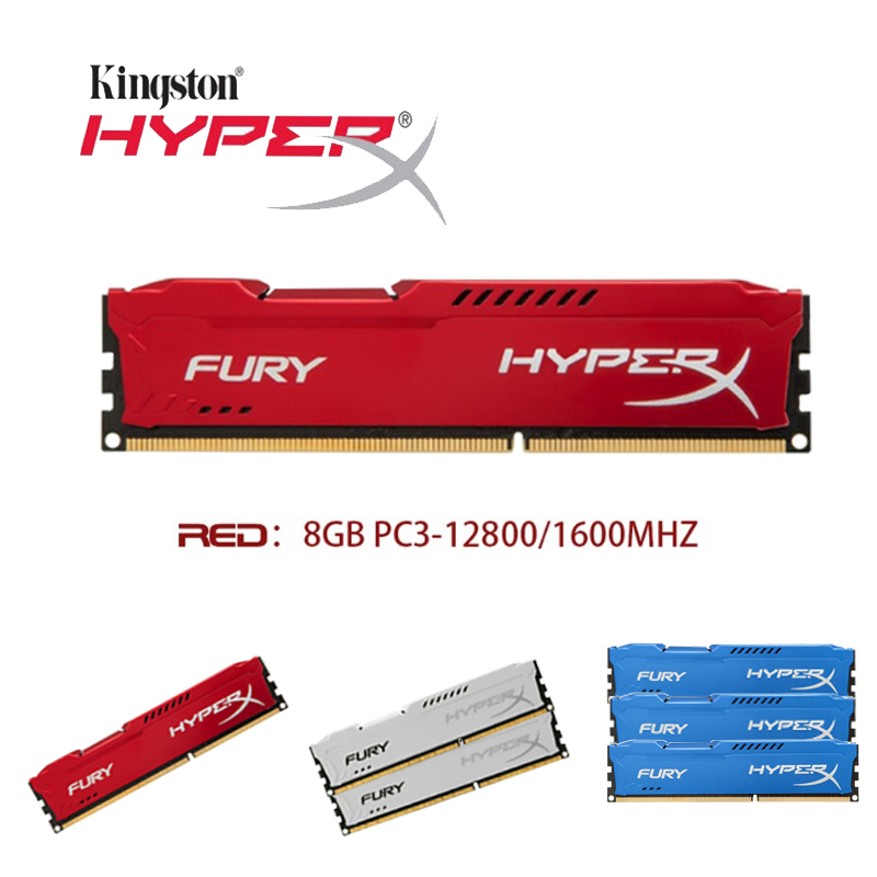 【จัดส่งในพื้นที่】Kingston Hyperx Fury DDR3 RAM 4GB 8GB แรม 1600Mhz 1866Mhz DIMM 240Pin 1.5V ...