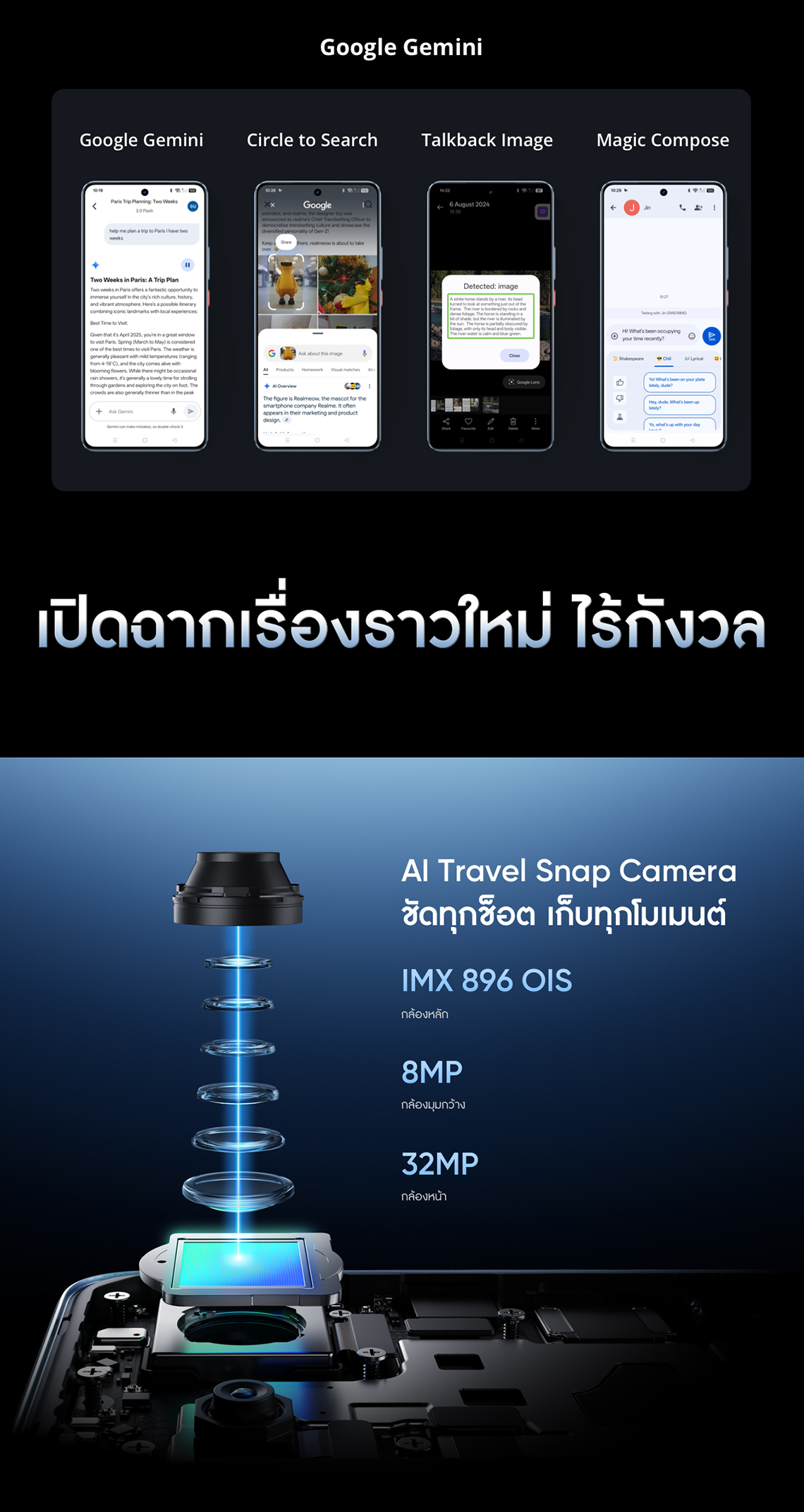 [New] realme GT 7T [12+256] |ชิปเซ็ต Dimensity 8400-MAX กล้อง 50MP IMX ...