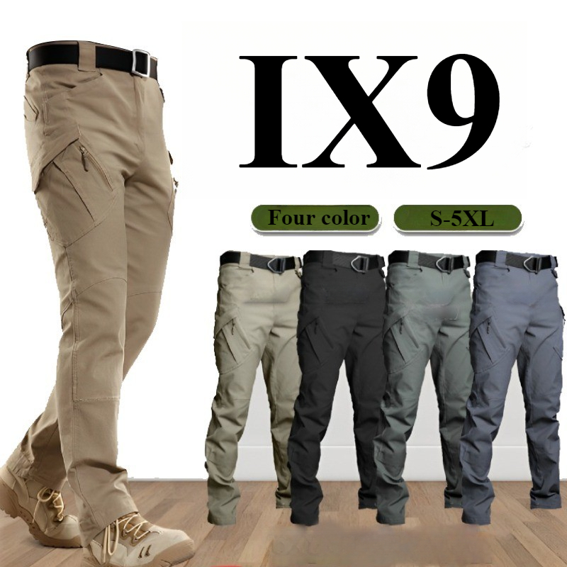 IX9/IX7 กางเกงยุทธวิธีผู้ชาย ผ้ากันน้ำและสวมใส่ได้หลายกระเป๋าสำหรับกางเกงผู้ชาย | Shopee Thailand