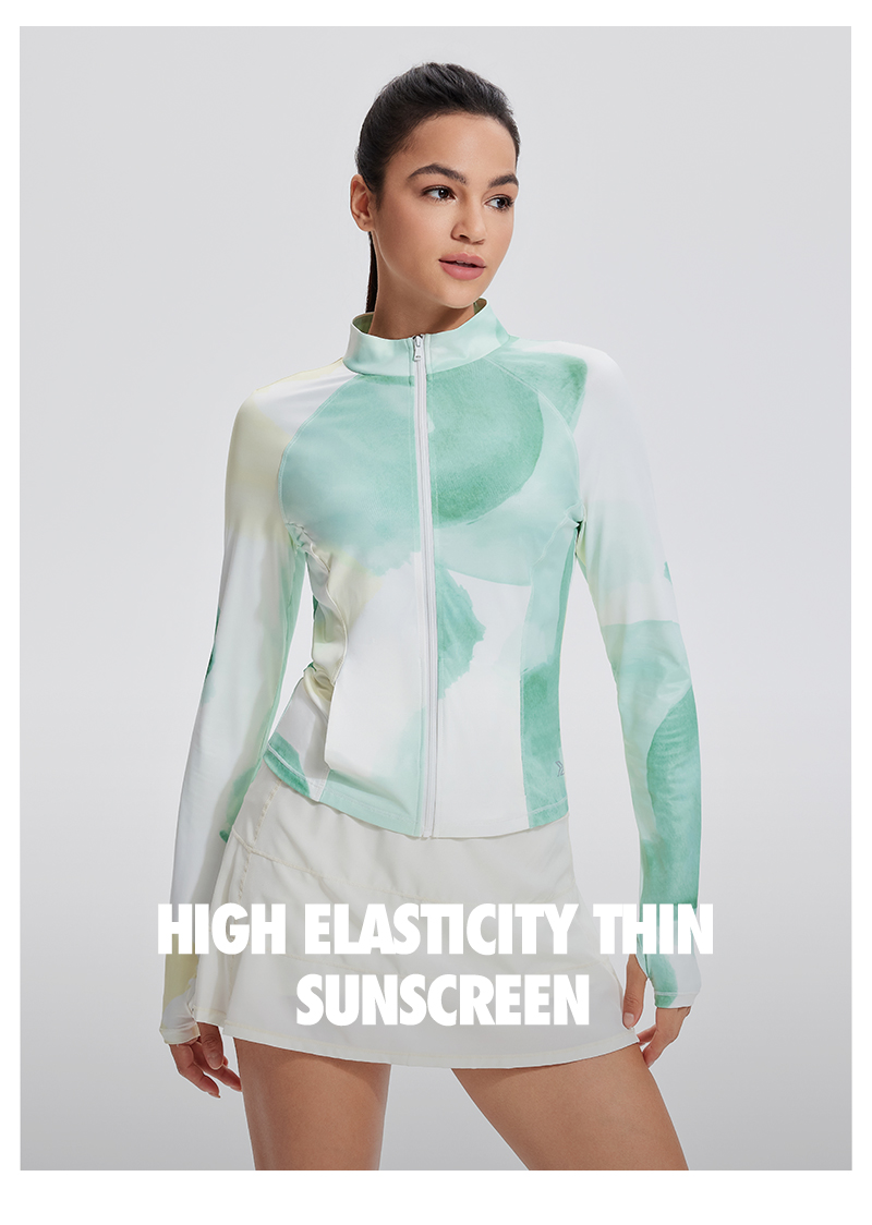 Cosleaf เสื้อผู้หญิงกันน้ำกันยูวี UPF50+ แขนยาวแบบไม่มีหมวก รุ่น ...