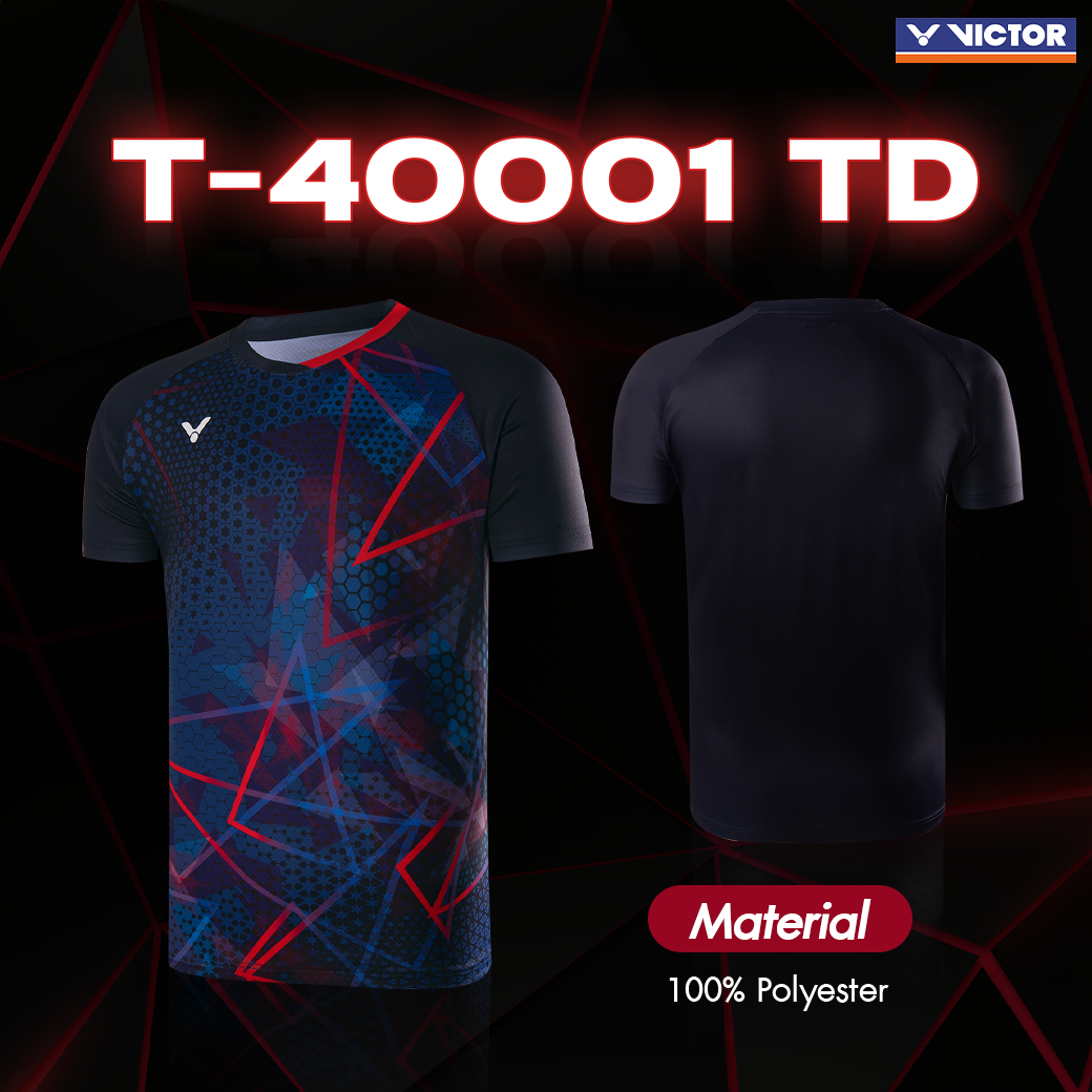 VICTOR เสื้อกีฬาแบดมินตัน แขนสั้น รุ่น T-40001 TD | Shopee Thailand