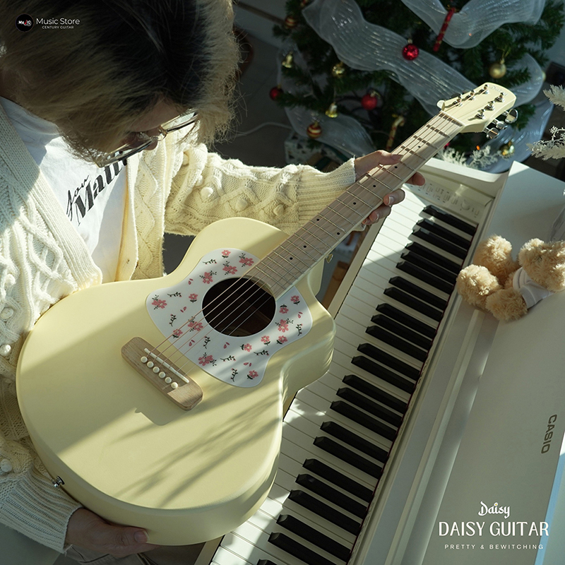 DAISY กีต้าร์โปร่ง 36 นิ้ว เสียงดี สีน่ารัก หน้าไม้แท้ | Shopee Thailand