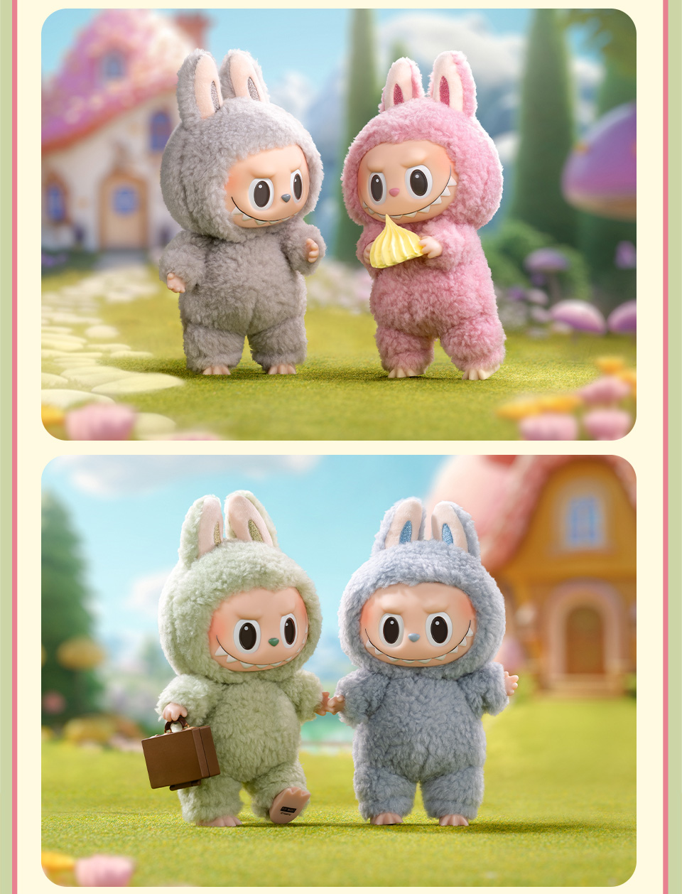 POP MART พร้อมส่ง ของแท้ ฟิกเกอร์ Labubu Heart Macaro Series toffee ...