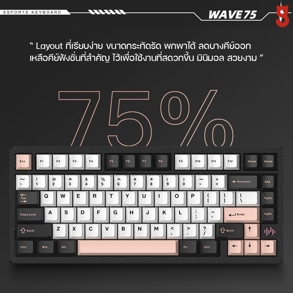 (พร้อมส่งจากไทยจัดส่งภายใน1วัน) WOB Rainy75 PMO Wave75 wave 75 Silver ...