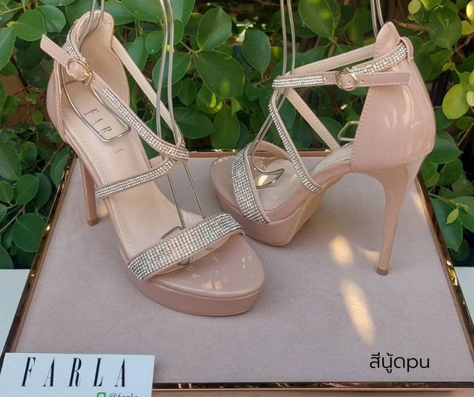 FARLA พร้อมส่ง รองเท้าส้นสูง 5นิ้วเสริมหน้า1นิ้ว | Shopee Thailand