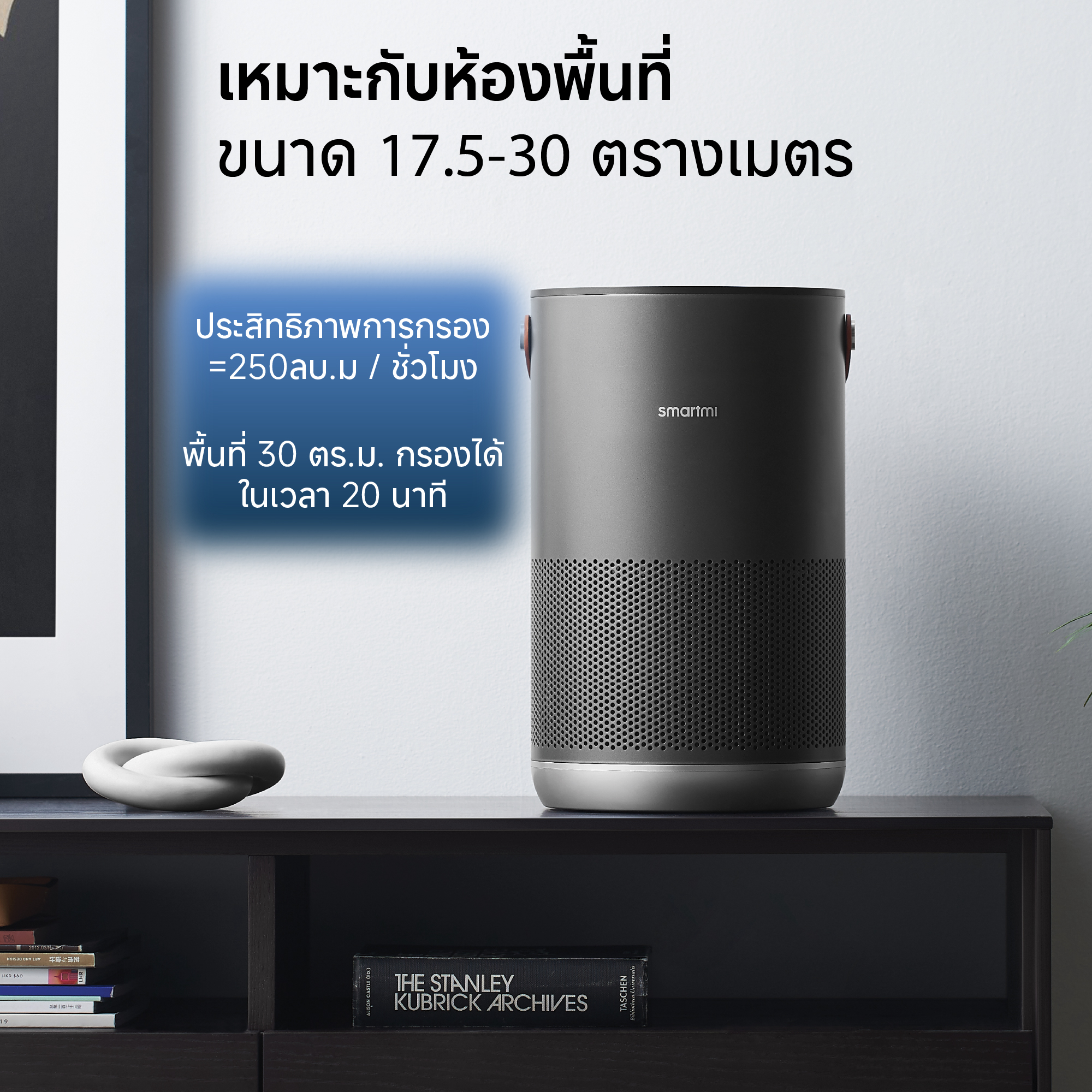 Smartmi Air Purifier P1 -Dark Gray เครื่องฟอกอากาศอัจฉริยะตรวจจับPM 2.5 ...