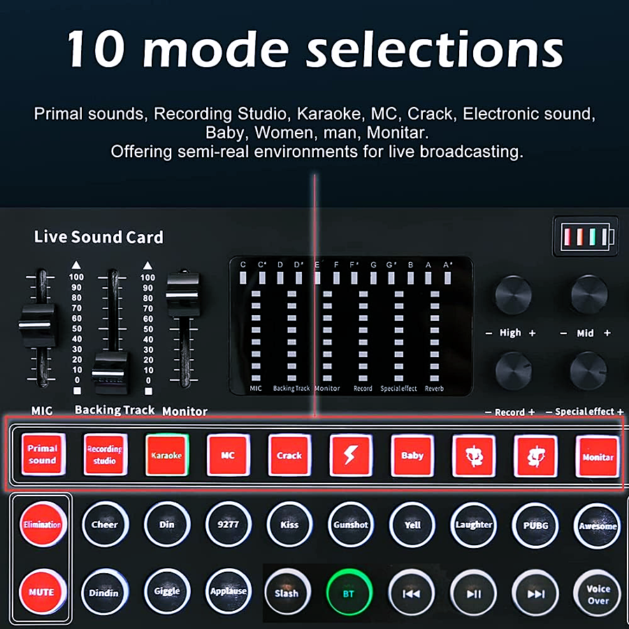 M9 Sound Card ซาวด์การ์ด การ์ดเสียงสด แปลงสัญญาณเสียง เอฟเฟค เปลี่ยน ...