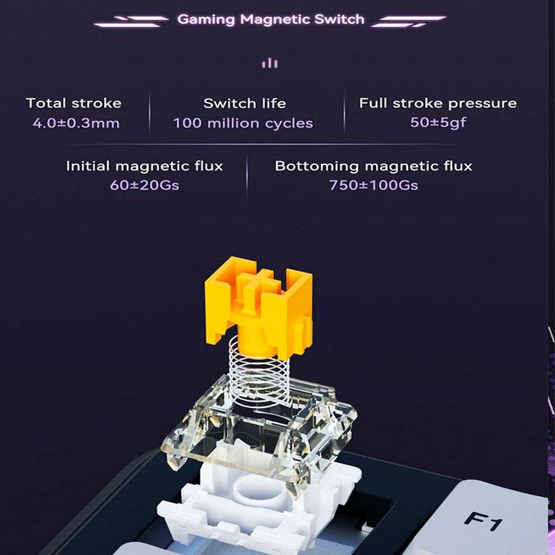 AJAZZ AK820 Max HE Dust Gradient Gaming Keybord Magnetic Switch 75% ...