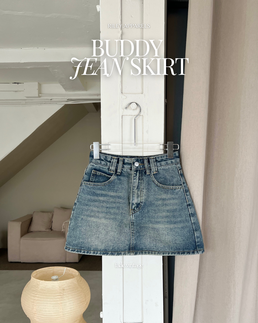 Riley.apparels - Buddy Jean Skirt กระโปรงยีนส์สั้น 7008 | Shopee Thailand