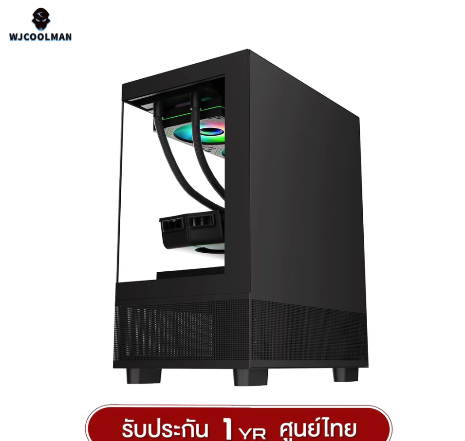 WJCOOLMAN CASE (เคส) BorusMini Panorama Tempered Glass M-ATX GAMING ...