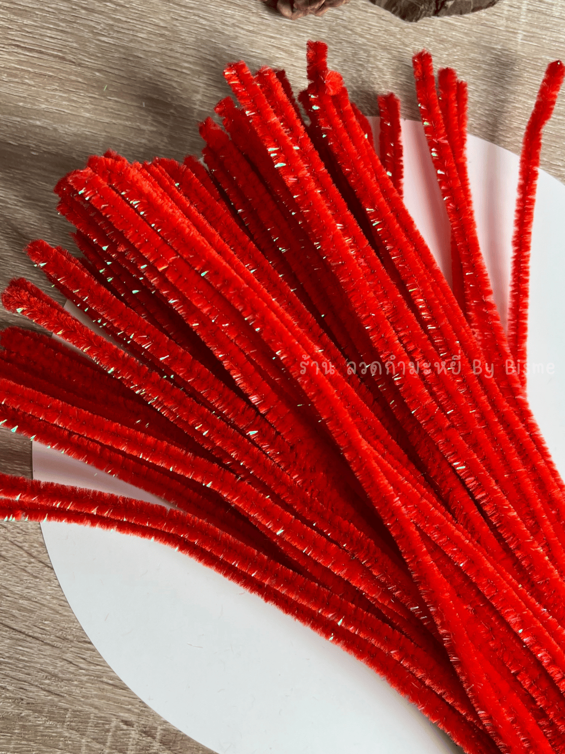 ลวดกำมะหยี่ สีแดง-วิปวับ DIY ลวดกํามะหยี่ ดอกไม้ งานประดิษฐ์ Sparkling ...