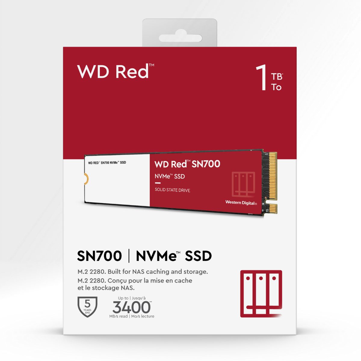 SSD WD Red NAS SN700 1TB M.2 2280 NVMe Read 3430MB/S, Write 3000 MB/S ...