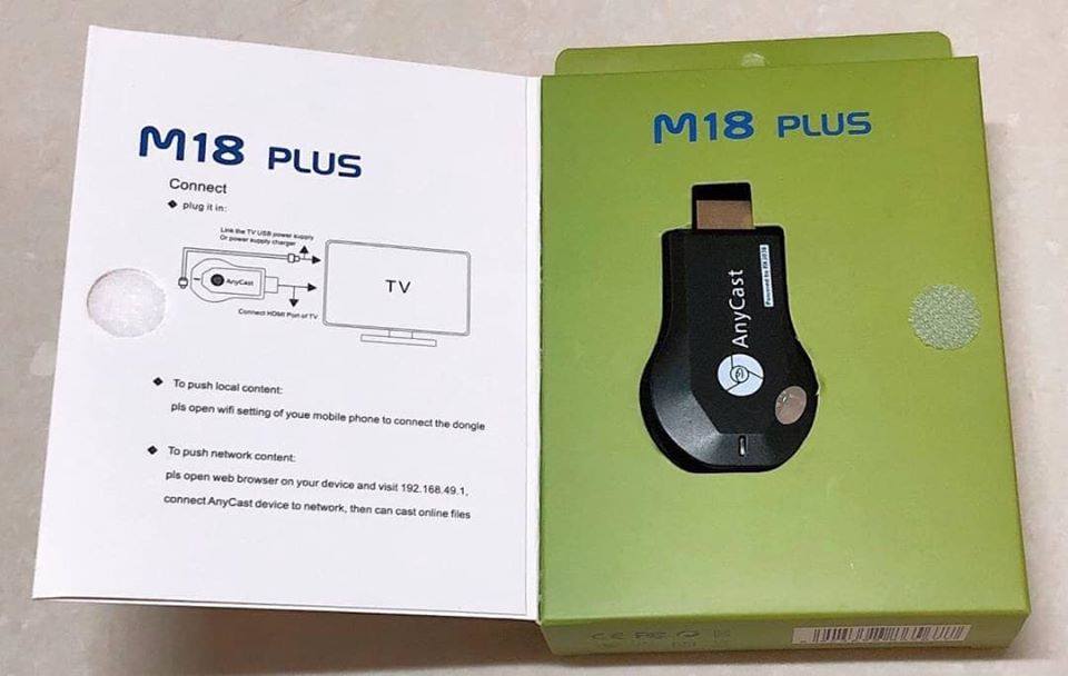 Anycast M18 Plus FW.2020 WIFI Display HDTV อุปกรณ์เชื่อมต่อมือถือไปทีวี ...