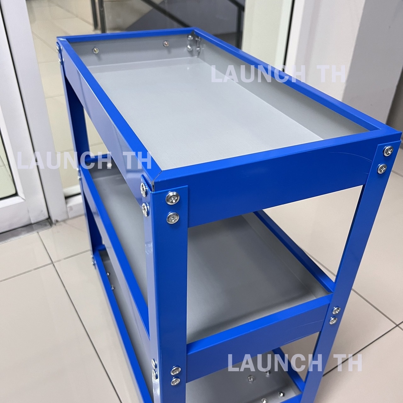 LAUNCH Trolley 3 Layer Small Blue White Mini ชั้นวางเครื่องมือ 3 ชั้นสี ...
