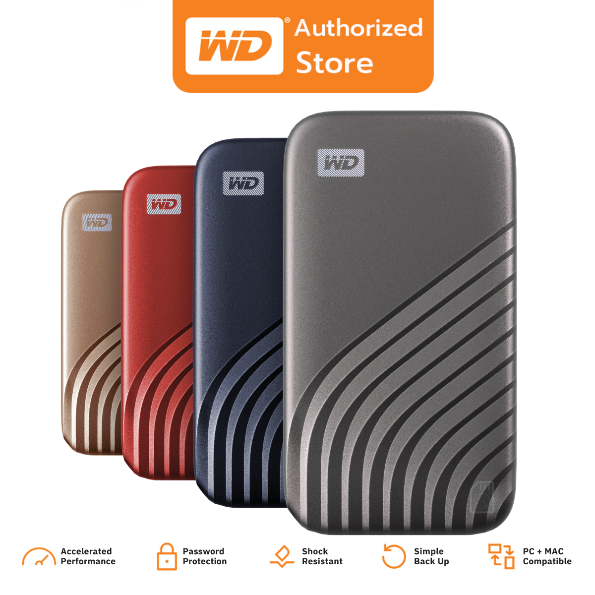 WD My Passport SSD 1TB Type-C, USB 3.0, Speed upto 1050 MB/s, SSD NVMe ...