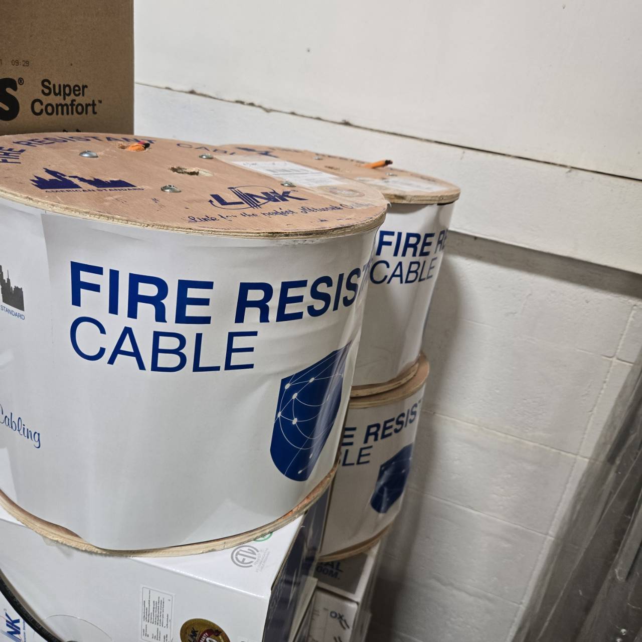 100เมตร LINK สายทนไฟ FRC 2x2.5 CB-0025 1P 1คู่สาย สีส้ม FIRE RESISTANT ...