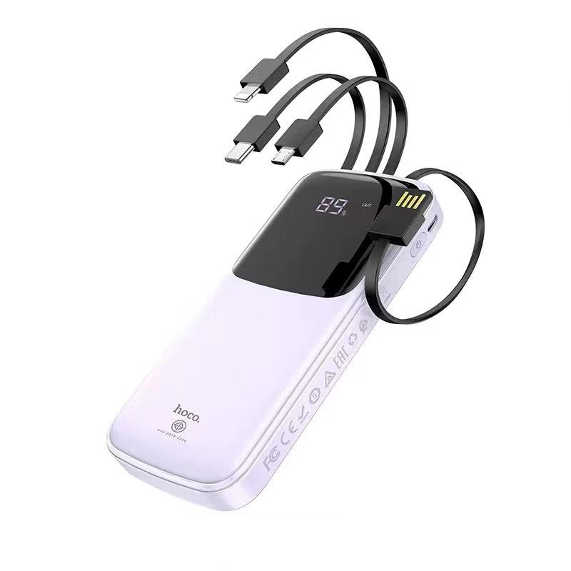 จัดส่งด่วน Hoco DB02 powerbank 10000mAh มีมอก. มาพร้อมสายชาร์จ 4 เส้นใน ...