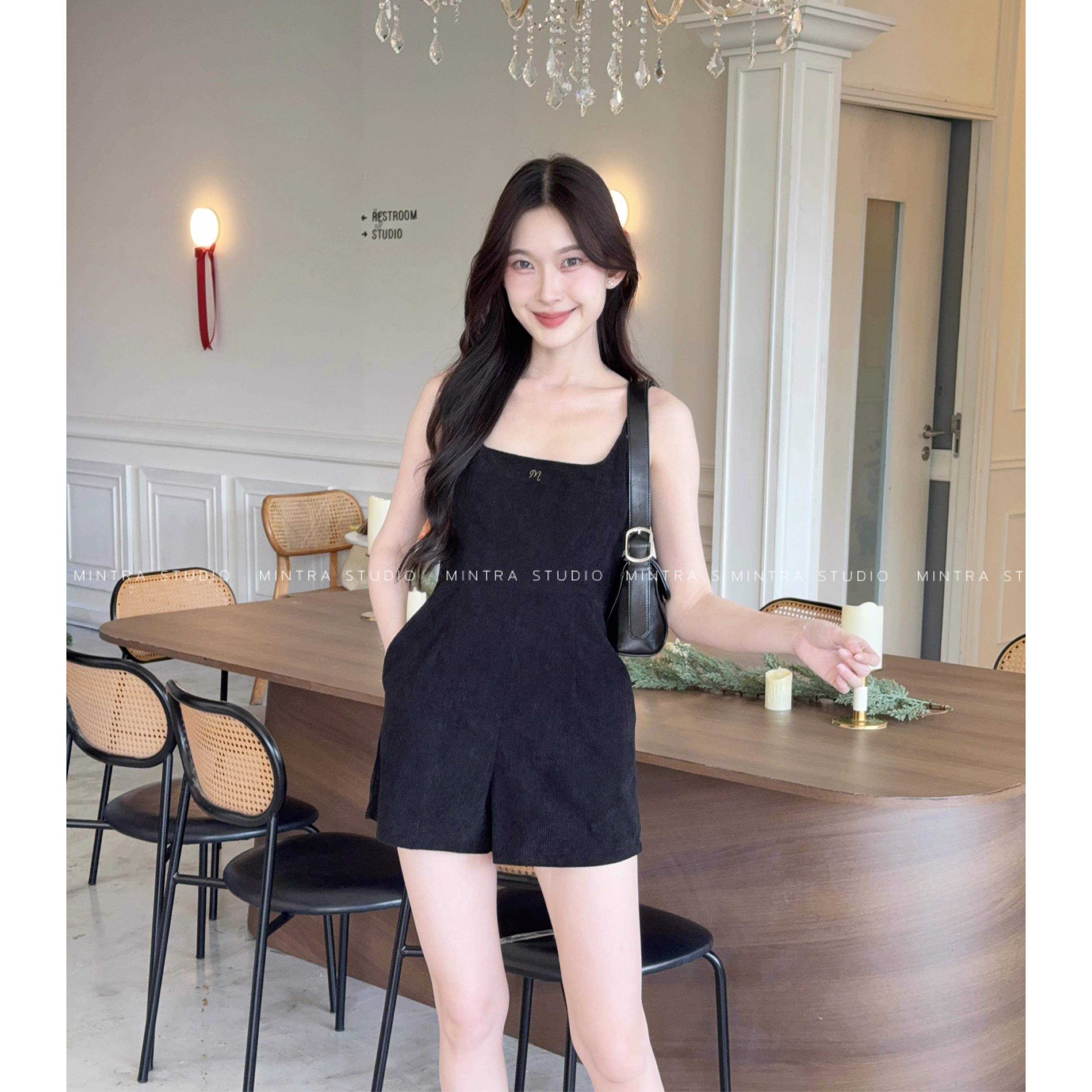 Milly Jumpsuit - จั๊มสูทสายเดี่ยว ลายริ้ว สายปรับได้ ซับใน ซิปหลัง มี ...