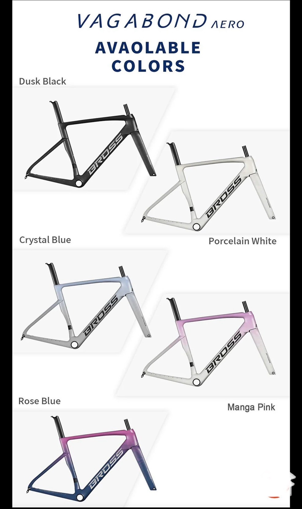 เฟรมจักรยาน BROSS BIKE VAGABOND AERO Frameset | Shopee Thailand