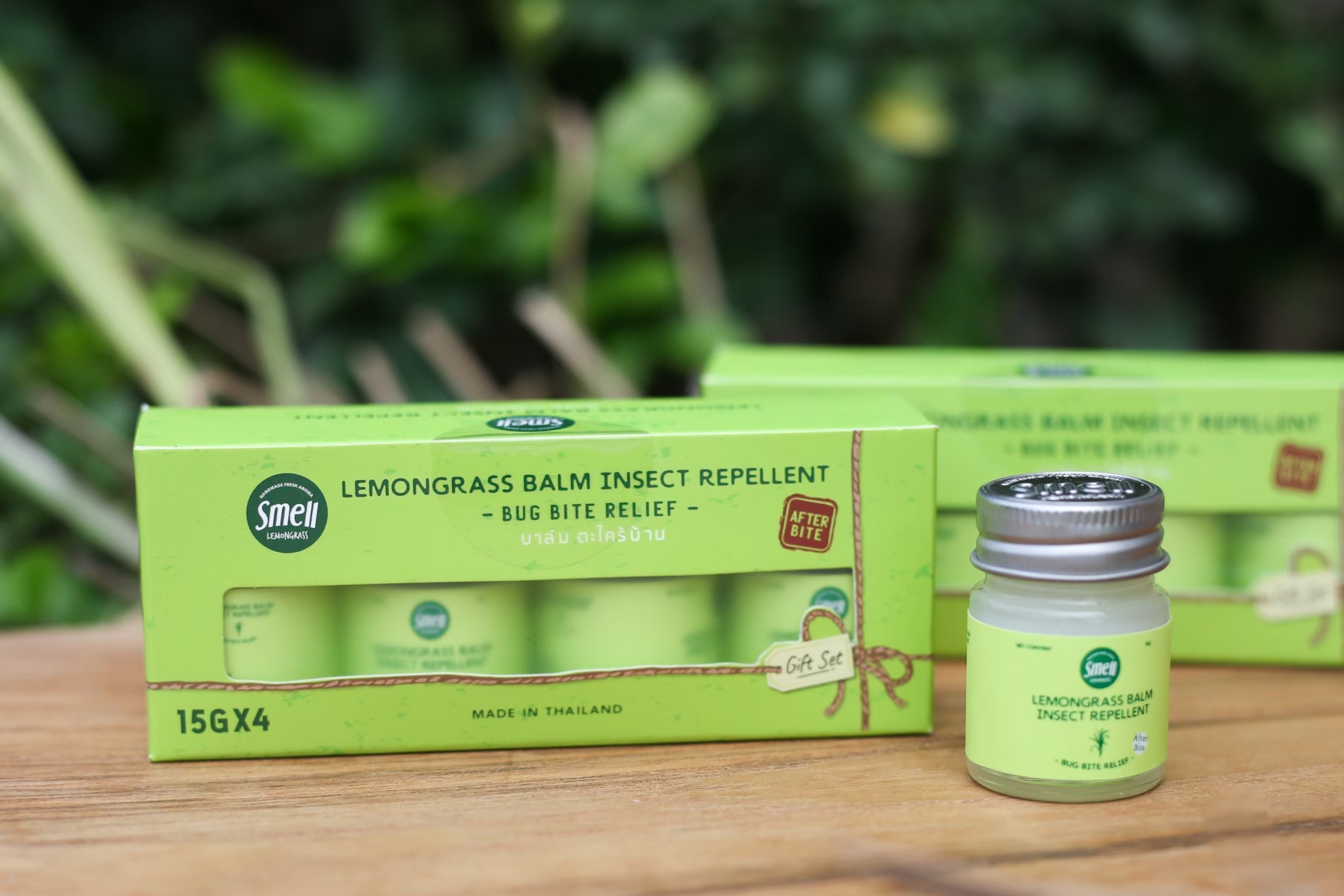 Smell Lemongrass Gift Set Balm 15Gx4 เซ็ตบาล์มตะไคร้ 15 กรัม บรรจุ 4 ...