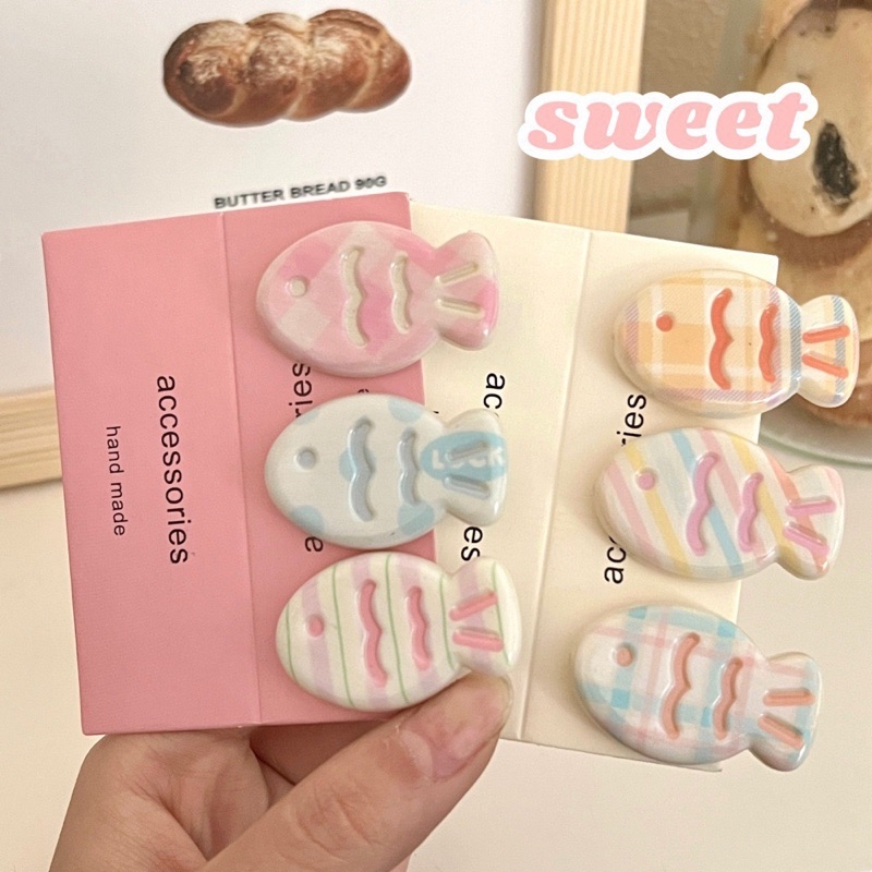 Cute 334 กิ๊บติดผม กิ๊บหนีบผมปลาน้อย 3 ชิ้น/แพ็ค | Shopee Thailand