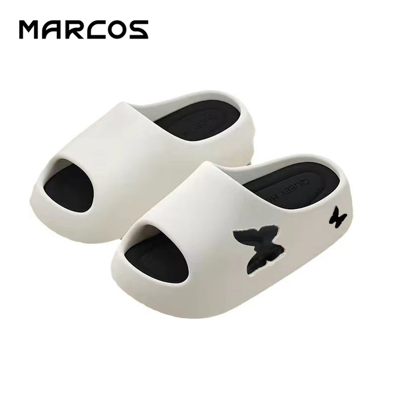 MARCOS พร้อมส่งจากไทย [MAR1019] รองเท้าแตะพื้นนมสดที นพื้นสูงเจาะรู ...