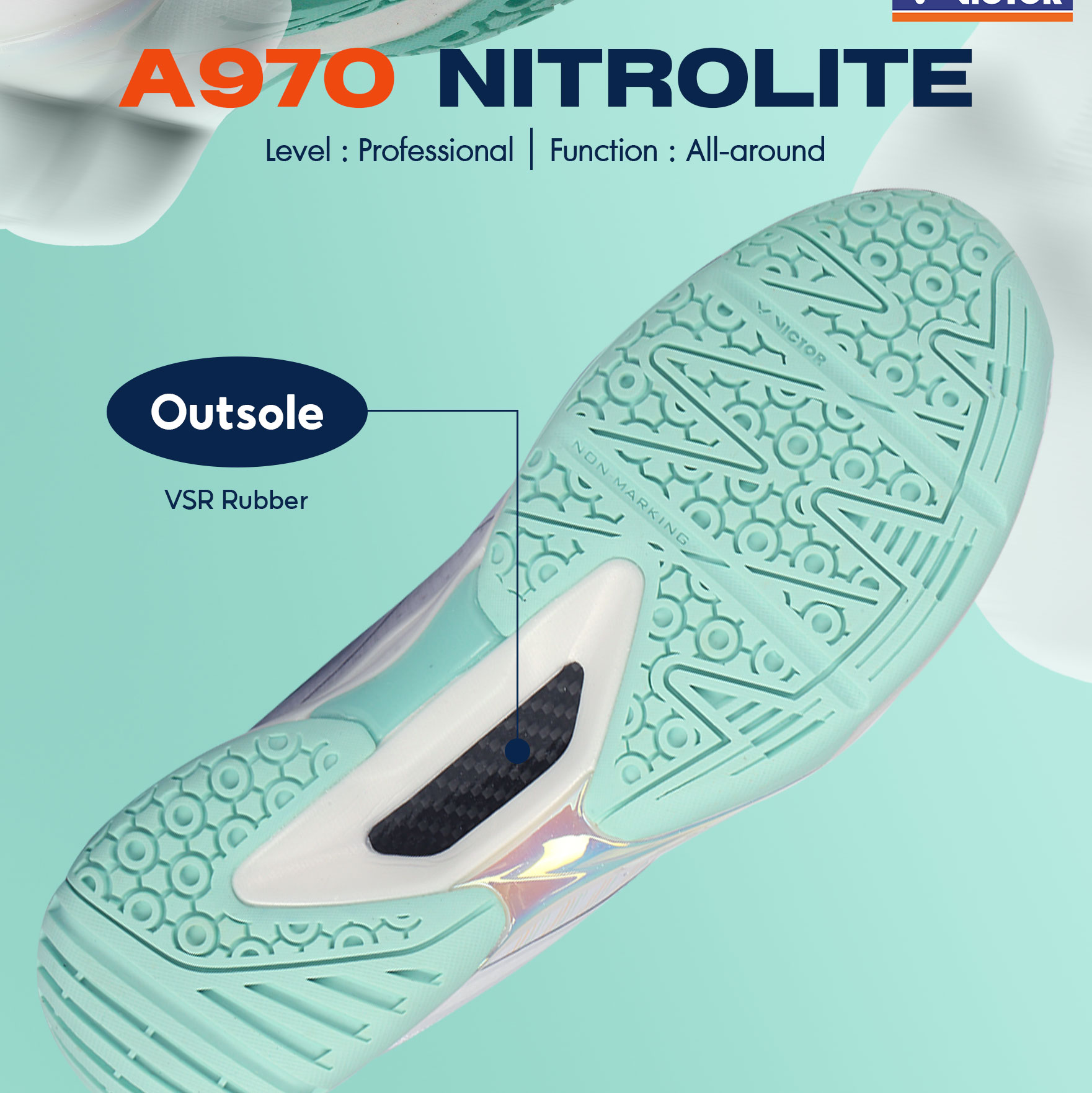 VICTOR รองเท้ากีฬาแบดมินตัน รุ่น A970 NITROLITE | Shopee Thailand