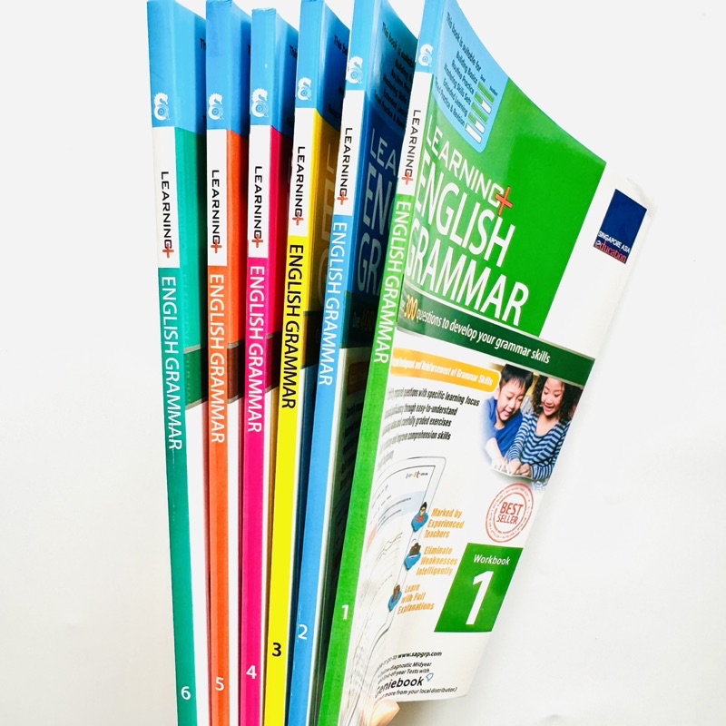 Learning English Grammar Workbook Grade 1-6 , Aged:7-12 | Shopee Thailand