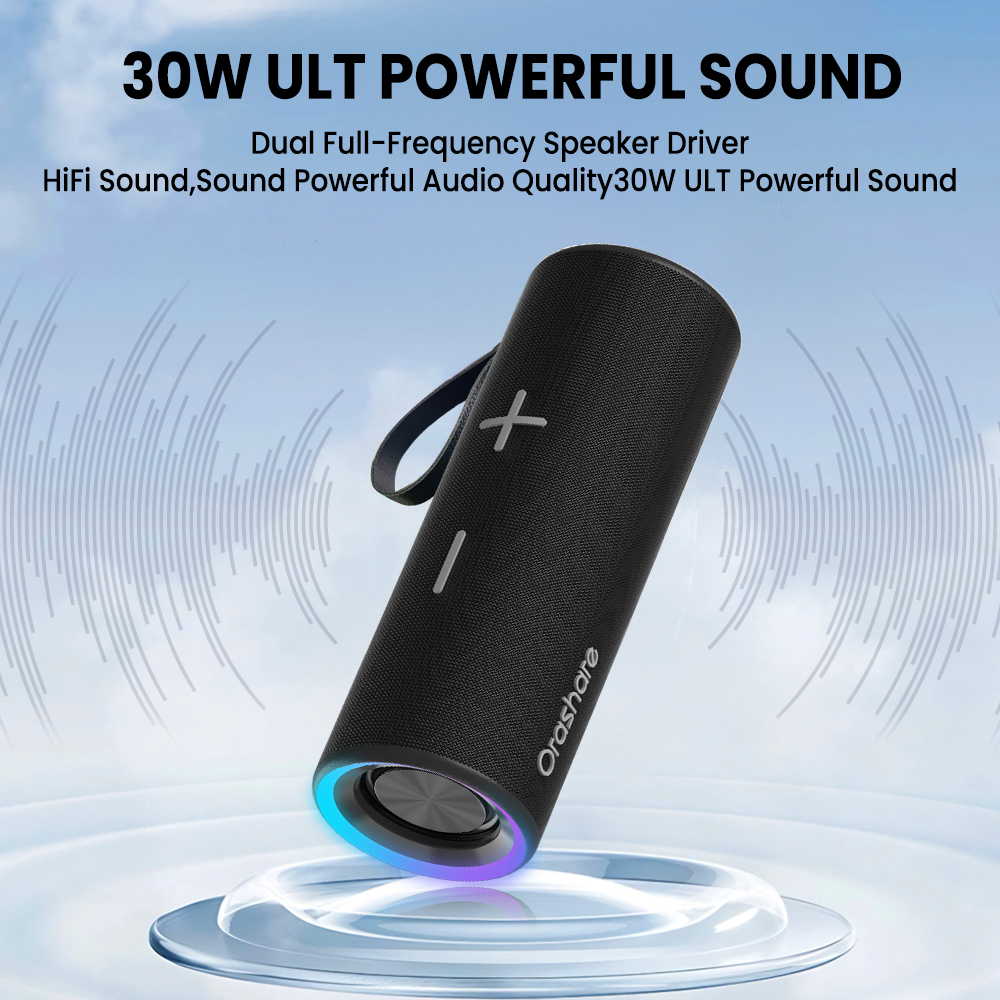 Orashare BS04 Ultra ลำโพงบลูทูธ บลูทูธ V5.3 รุ่นใหม่สำหรับปี 2025 30W ลำโพงบลูทูธพร้อมไฟ RGB ...
