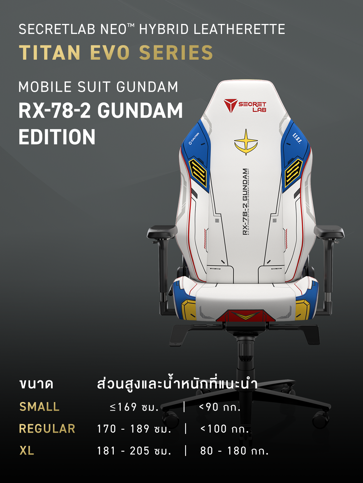 Secretlab TITAN Evo Ergonomic Chair—RX-78-2 Gundam Edition เก้าอี้เพื่อ ...