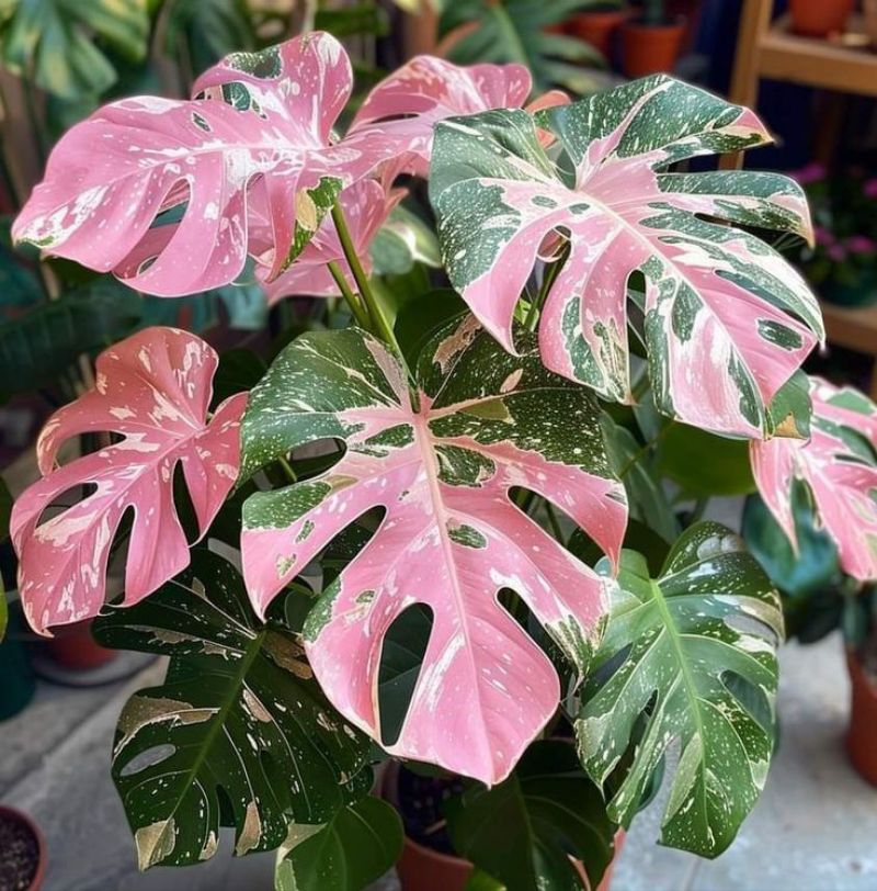 Monstera Variegata Rosaล๊อตลุ้นด่างชมพู ไม้เนื้อเยื่ออนุบาลพร้อมส่ง ...